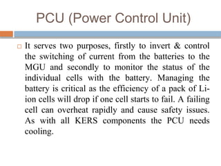 kinetic energy recovery system (all types of KERS ) | PPTX