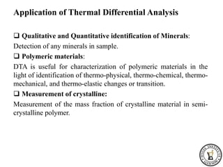 Differential Thermal Analysis (DTA) | PPTX