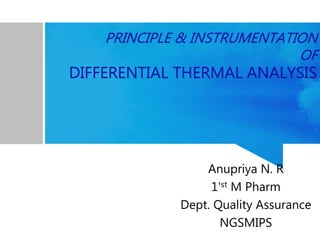 Differential Thermal Analysis | PPTX