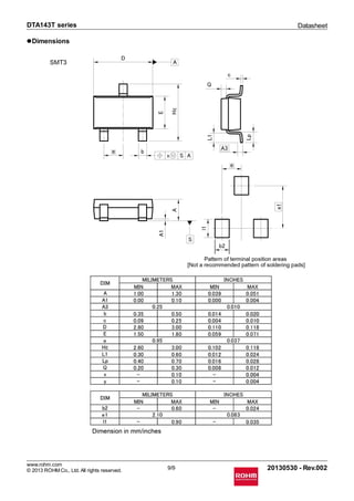 Original PNP Transistor DTA143 A143 143 DTA143ESATP TO-92 New Rohm | PDF