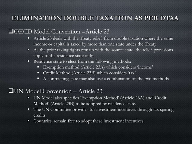 DTAA - Double Taxation Avoidance Agreement | PPTX | Personal Taxes ...