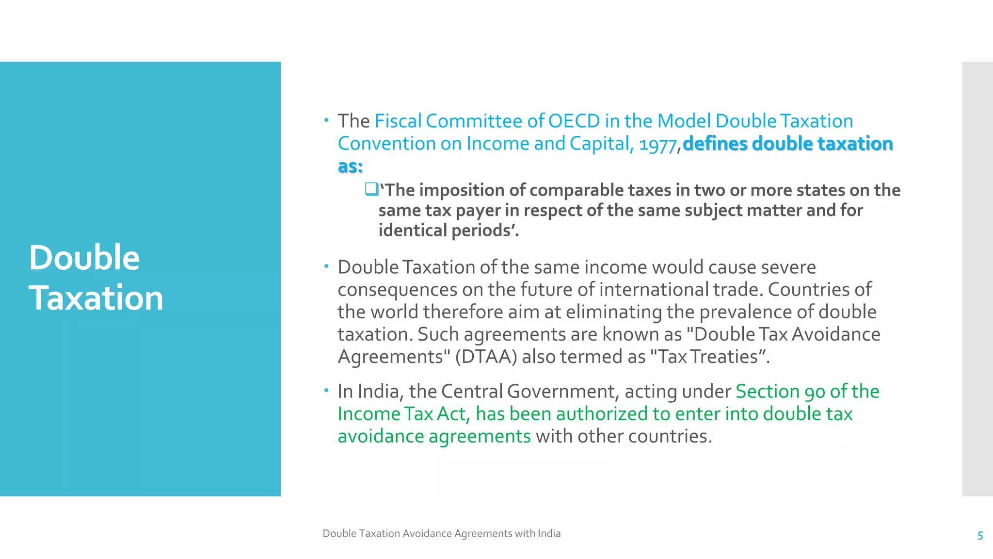 Double Taxation Avoidance Agreement - DTAA | PDF