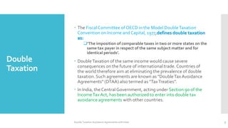 Double Taxation Avoidance Agreement - DTAA | PDF