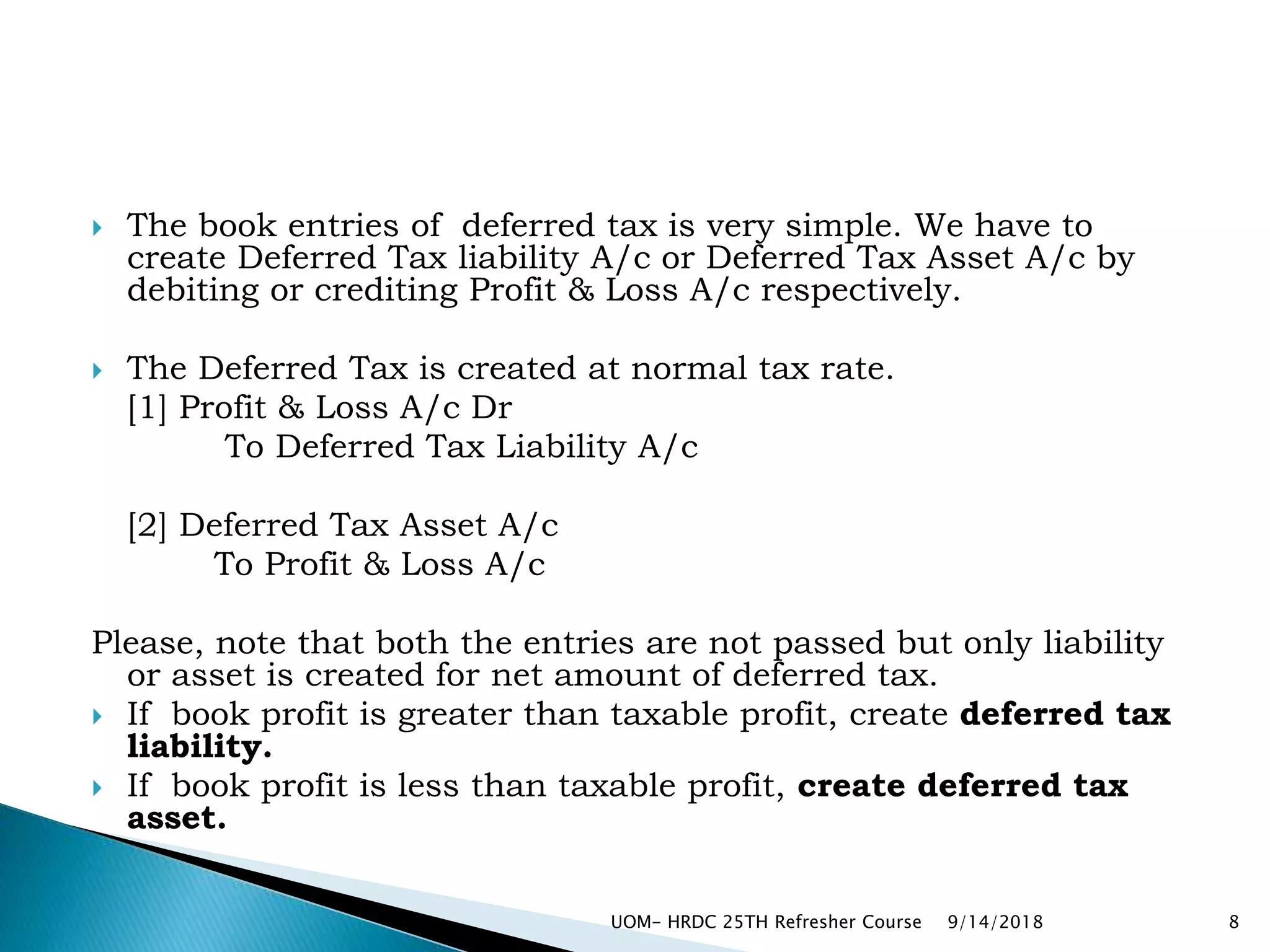 Deferred Tax Assets & Deferred Tax Liability | PPTX