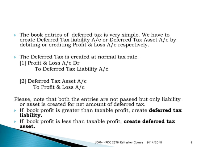Deferred Tax Assets & Deferred Tax Liability | PPTX | Business ...