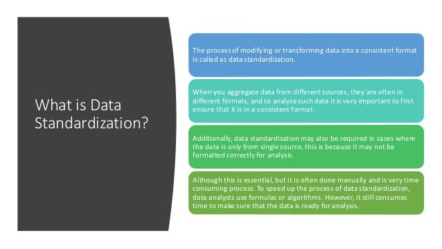 Data Standardization with Web Data Integration