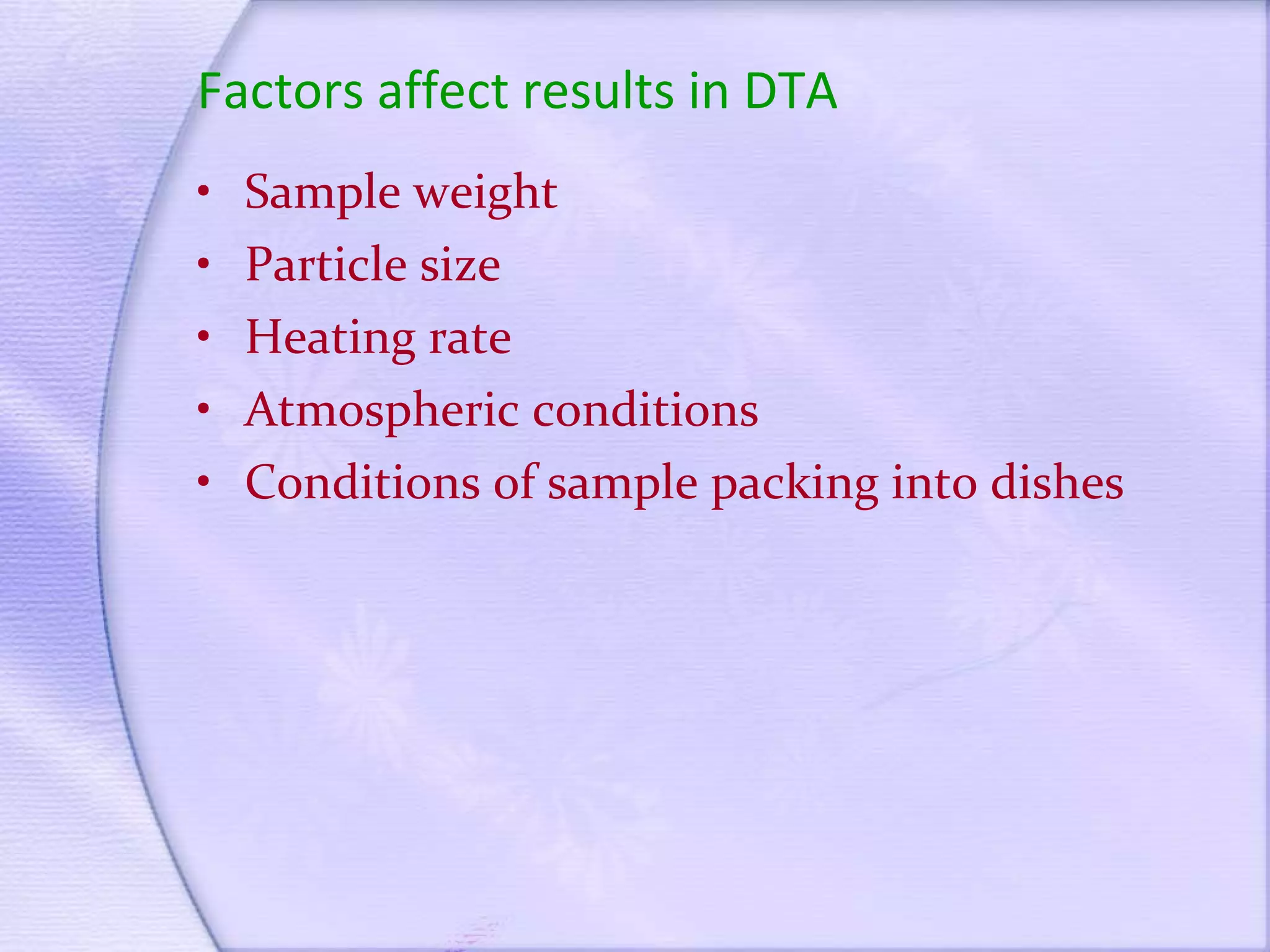 DIFFERENTIAL THERMAL ANALYSIS (DTA), ppt | PPT