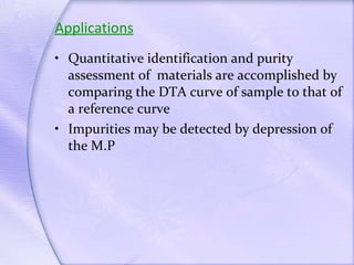 DIFFERENTIAL THERMAL ANALYSIS (DTA), ppt | PPT