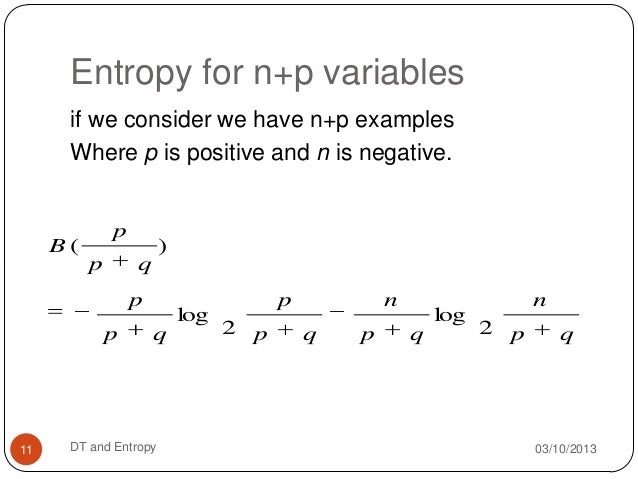 Decision Tree and entropy