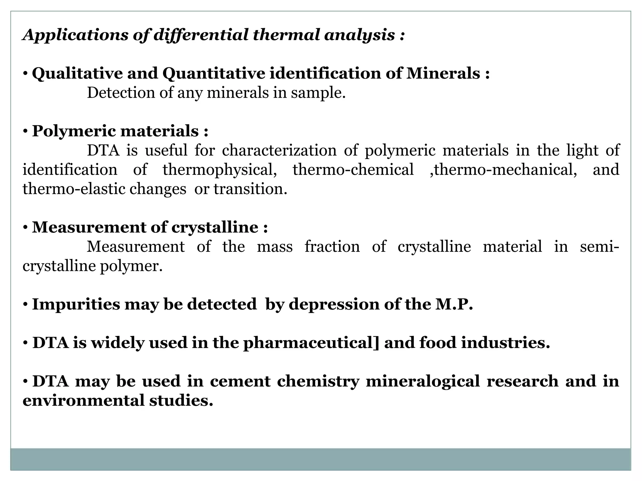 DIFFERENTIAL THERMAL ANALYSIS [DTA] | PPT