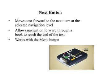 Digital Talking Book Machine Overview | PPT | Home Entertainment ...