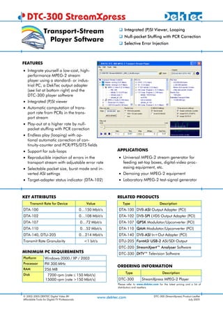 Dtc 300 leaflet | PDF
