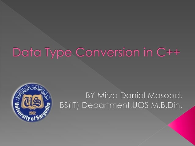 Data Type Conversion in C++ | PPTX