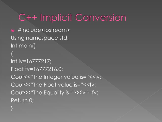 Data Type Conversion in C++ | PPTX