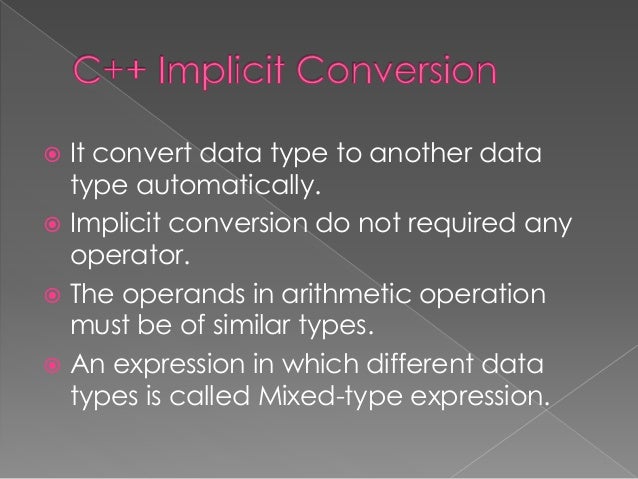 Data Type Conversion in C++