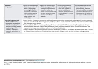 Grade 10 English Lesson on Structural Context of Drama as Film | DOCX