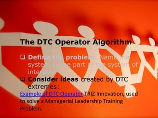 Innovation Tool: DTC Operator | PPT