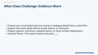 Analyzing Drama as Film: Characterization and Structural Elements in ...