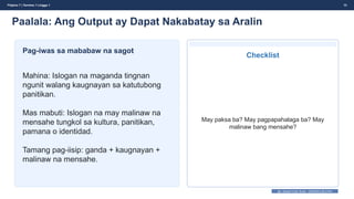 DTC_PPT FILIPINO 7 T1_W1.pptx PANITIKAN SA PANAHON NG KATUTUBO | PPTX