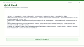 Grade 5 Science: Using Balances and Thermometers for Scientific ...