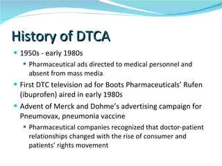 Direct to Consumer Advertising Presentation | PPT