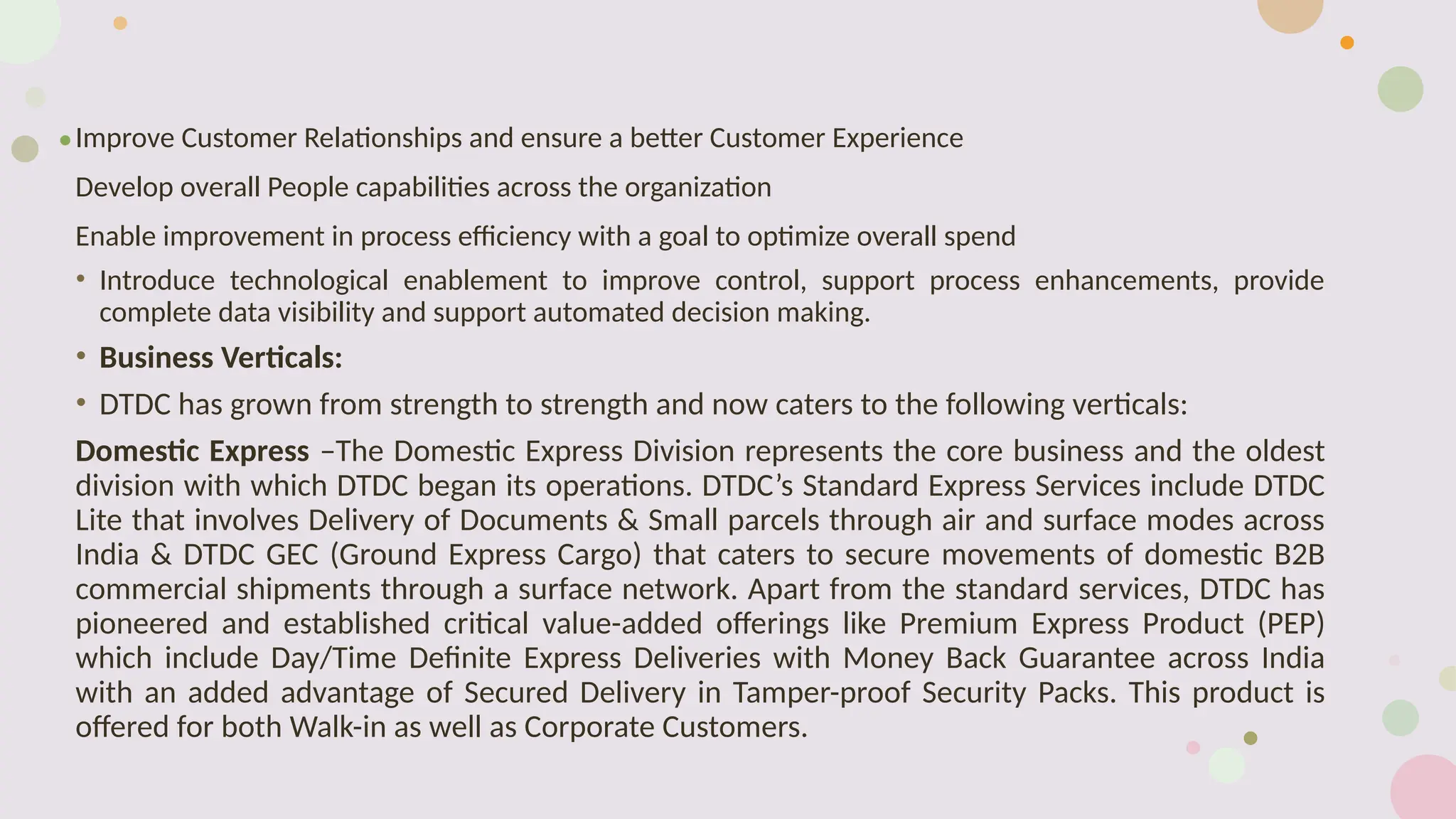 Presentation on DTDC: The Courier Company.pptx