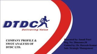 Presentation on DTDC: The Courier Company.pptx