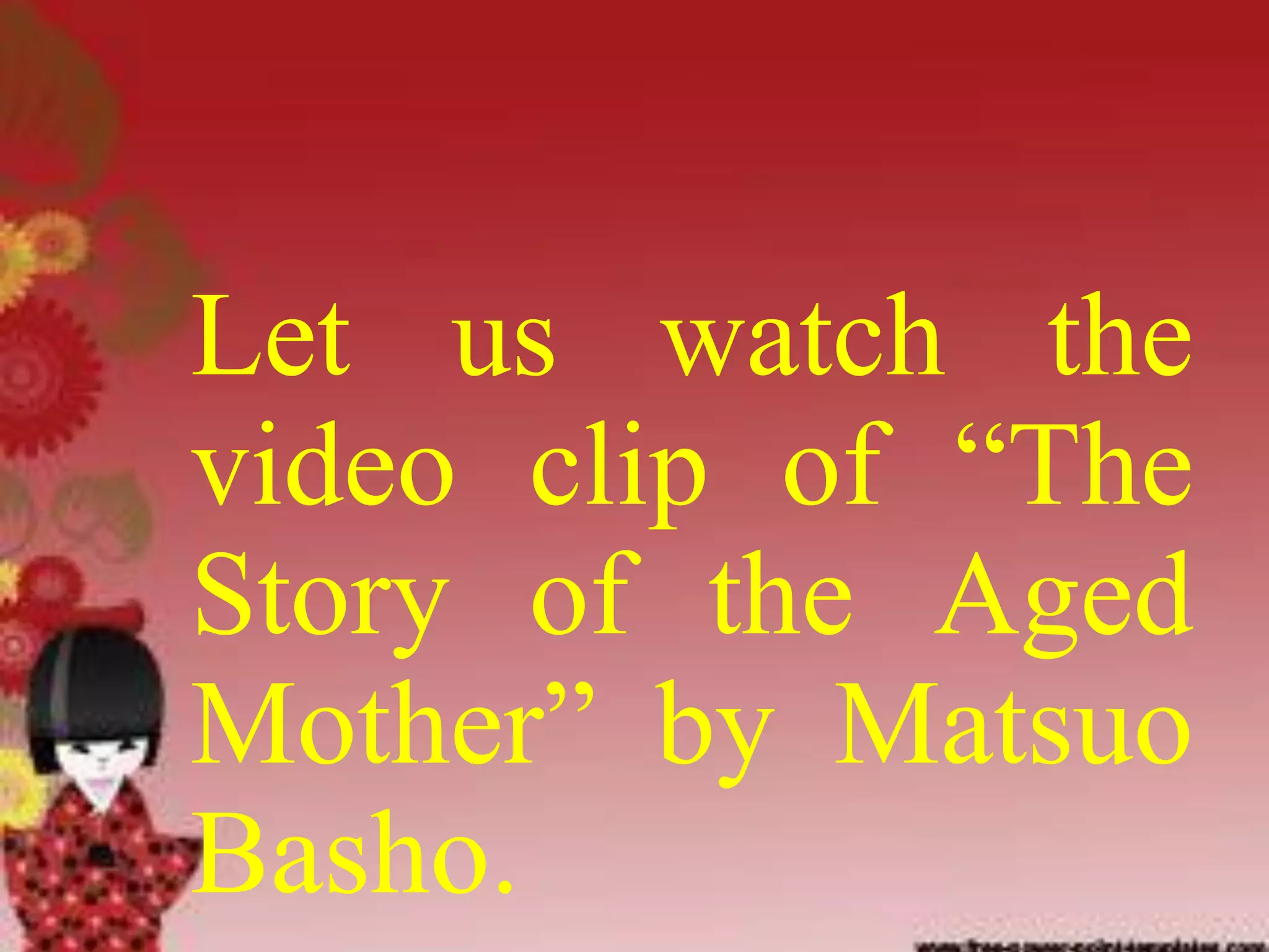 English 8-1st Quarter DLP 18 The Story of the Aged Mother | PDF