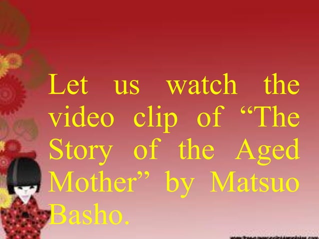 English 8-1st Quarter DLP 18 The Story of the Aged Mother | PDF | Entertainment