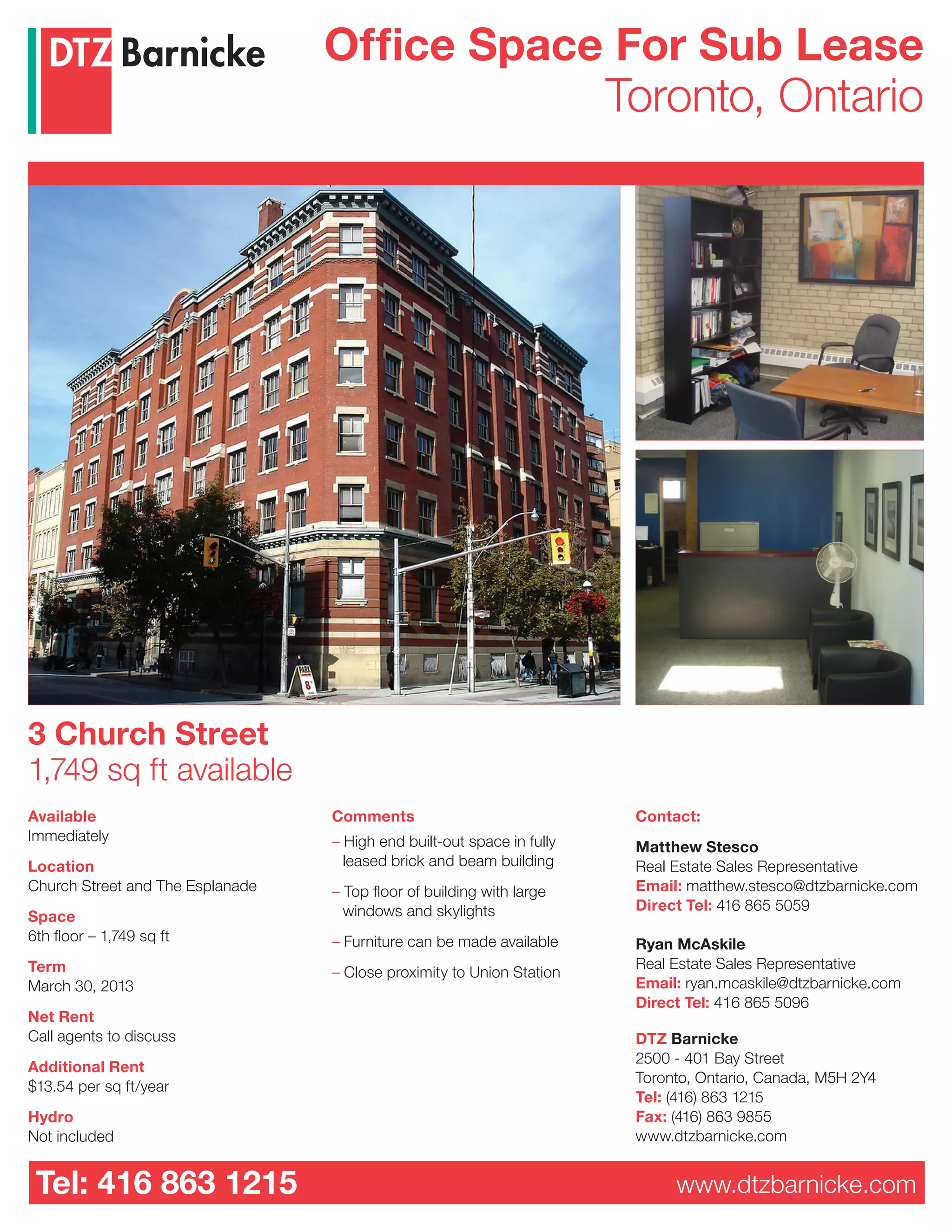 Downtown East Toronto Office Space | PDF | Apartments | Real Estate