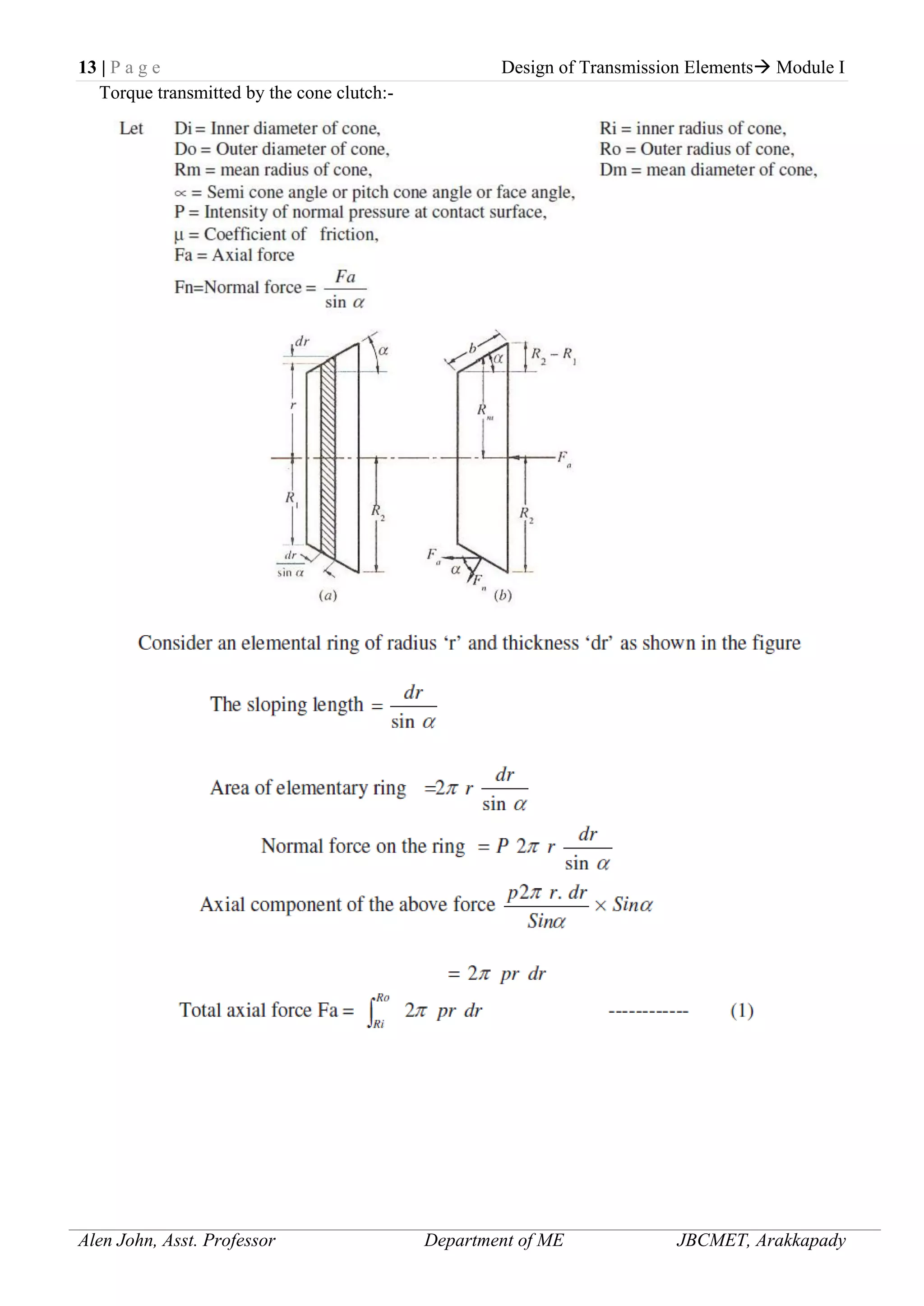 Design of transmission elements | PDF