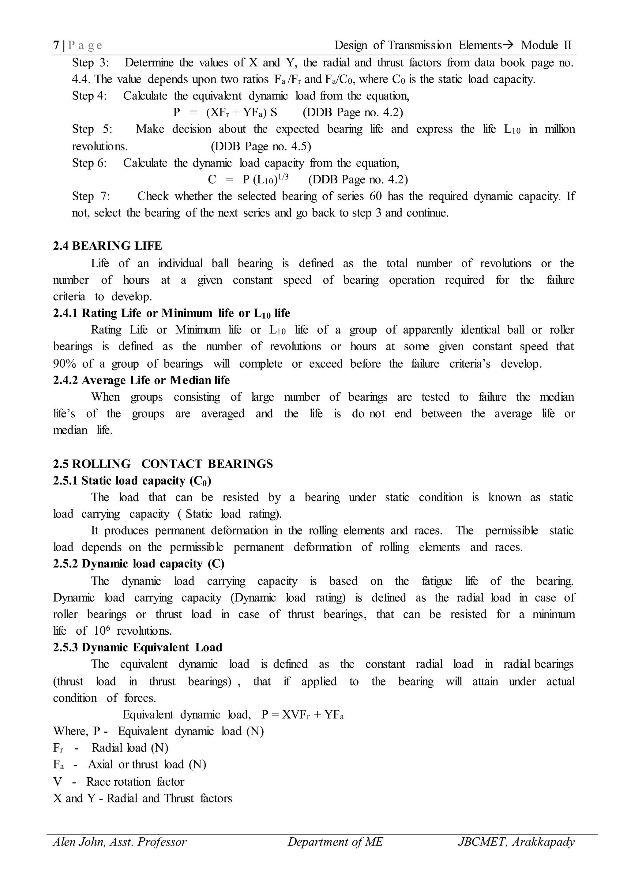 Design of transmission elements | PDF