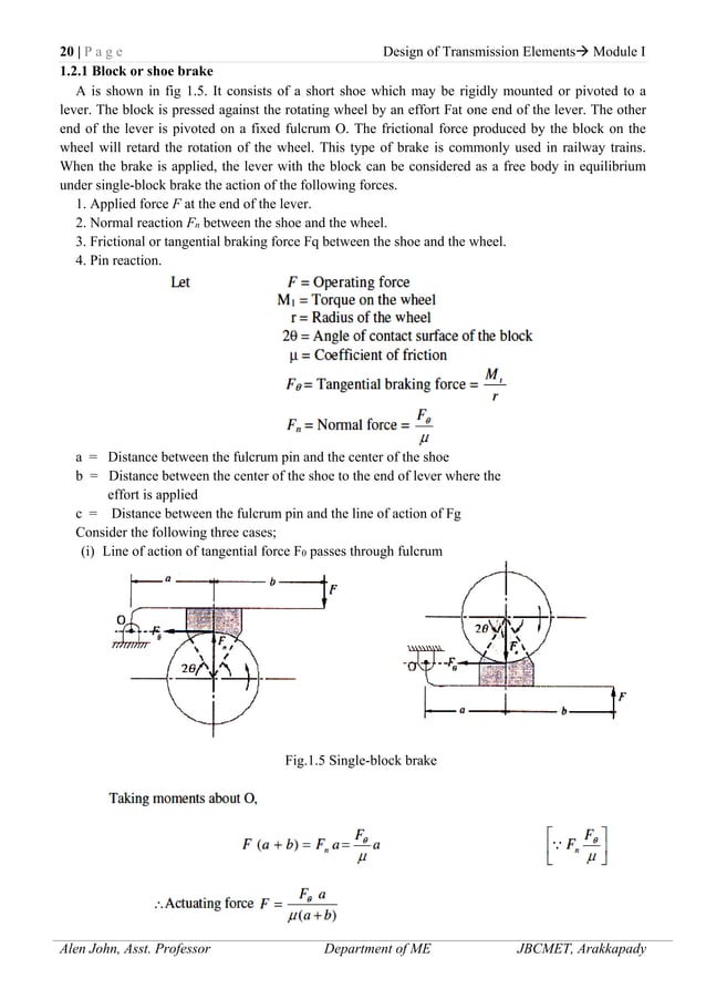 Design of transmission elements | PDF | Physics | Science
