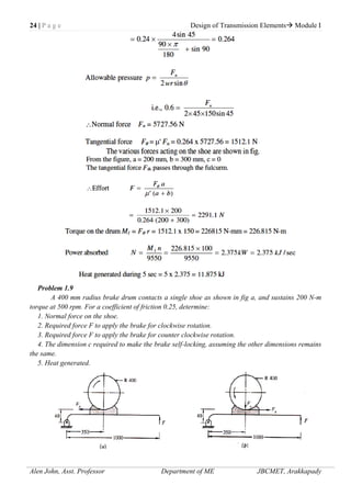 Design of transmission elements | PDF
