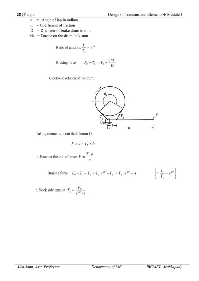Design of transmission elements | PDF | Physics | Science