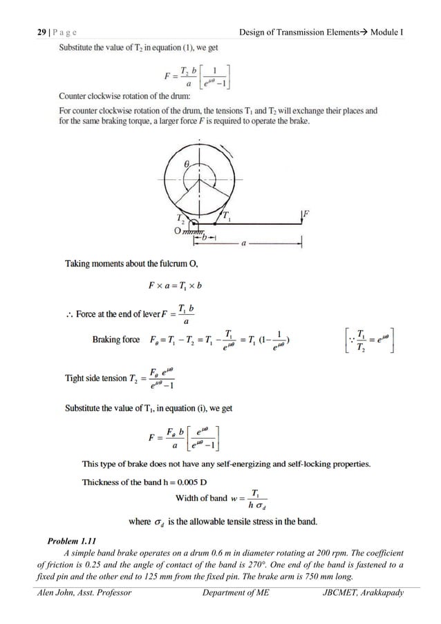 Design of transmission elements | PDF | Physics | Science