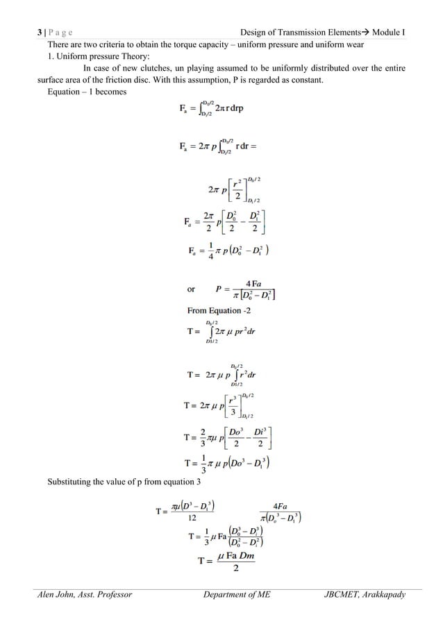 Design of transmission elements | PDF | Physics | Science