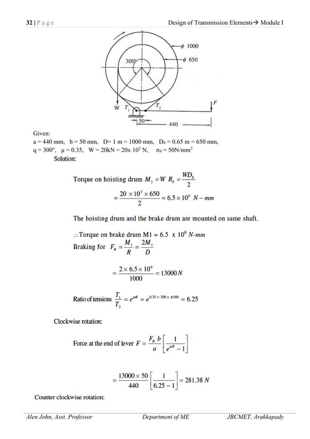 Design of transmission elements | PDF | Physics | Science