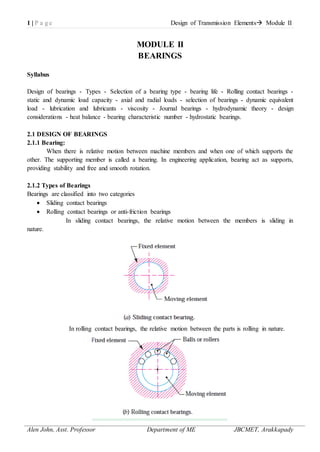 Design of transmission elements | PDF