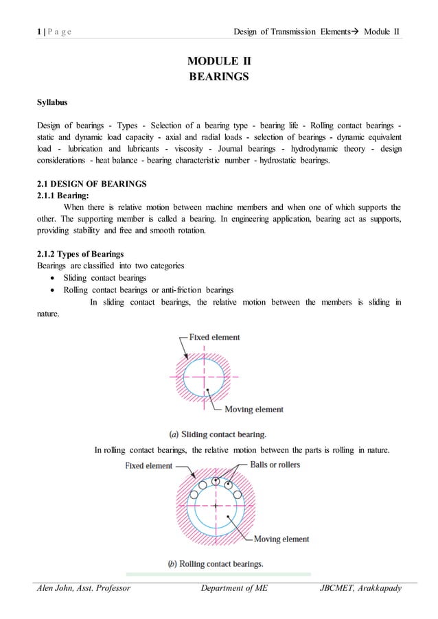 Design of transmission elements | PDF | Physics | Science