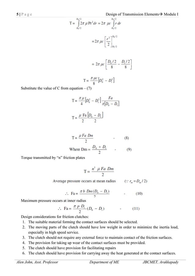 Design of transmission elements | PDF | Physics | Science