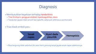 DT Emboli Paru_Presentasi mengenai Emboli | PPTX