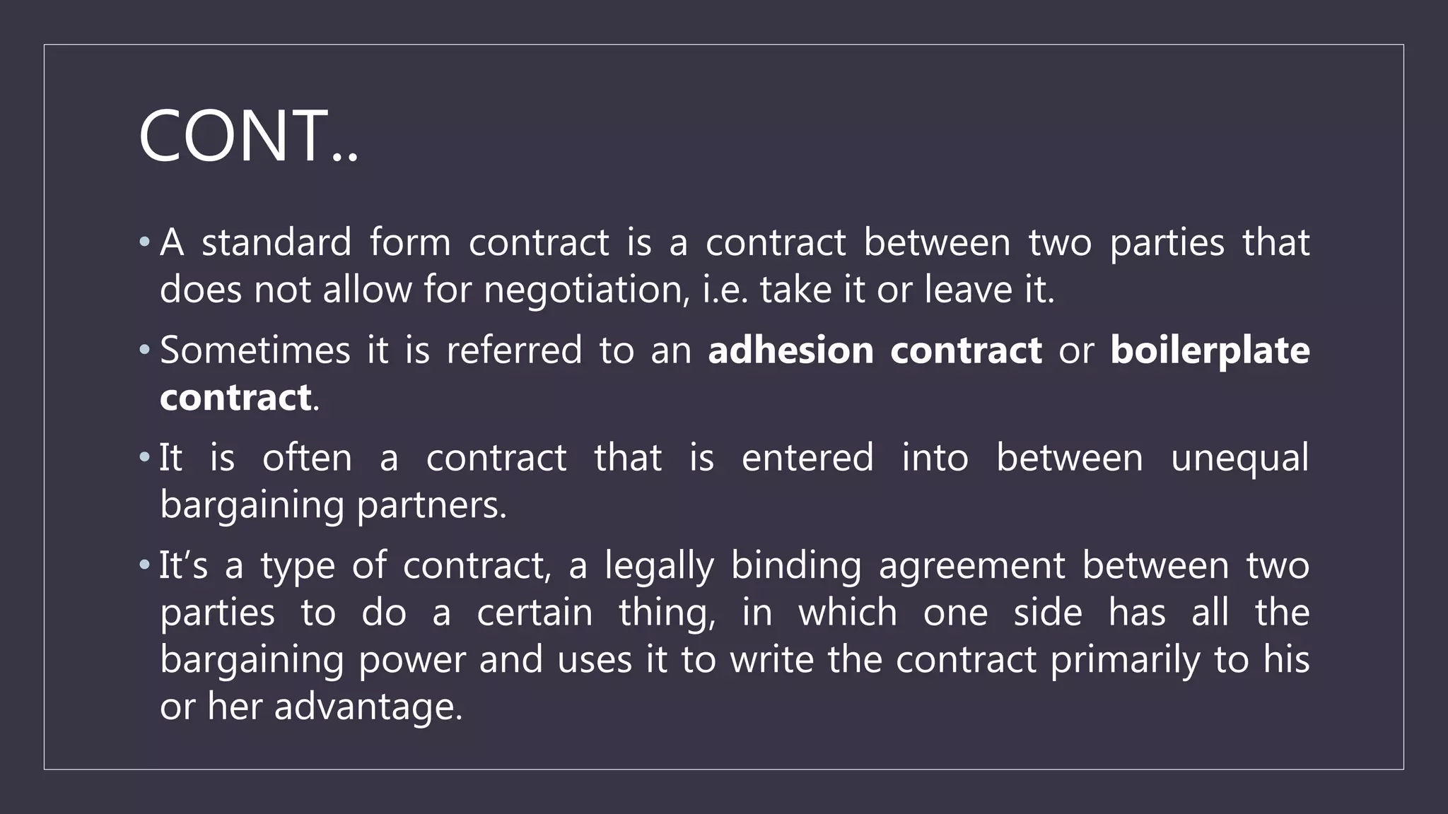 Term of contract, Exemption clauses | PPTX