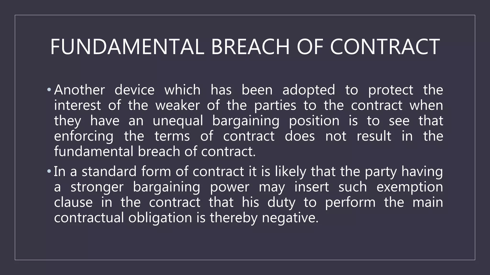 Term of contract, Exemption clauses | PPTX