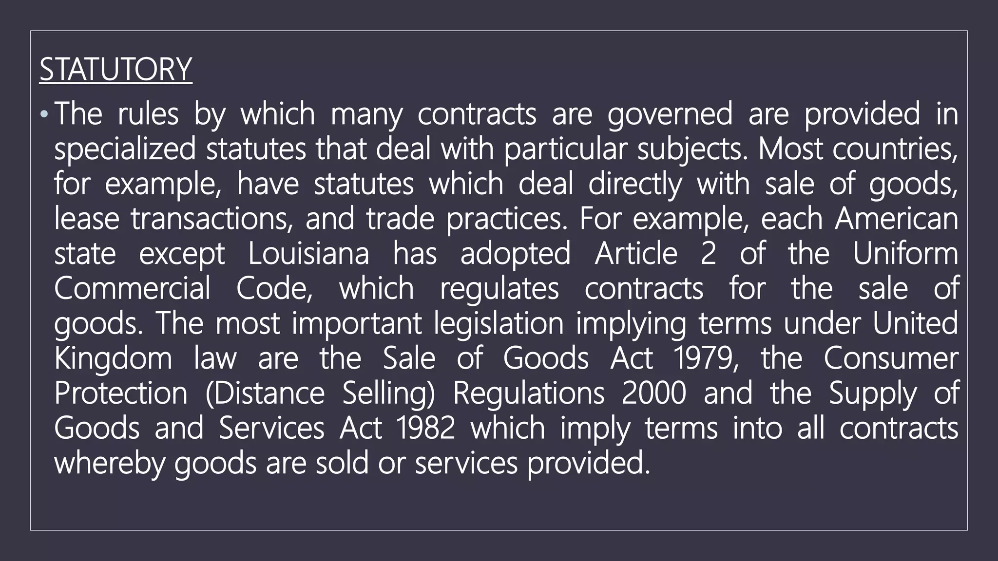 Term of contract, Exemption clauses | PPTX