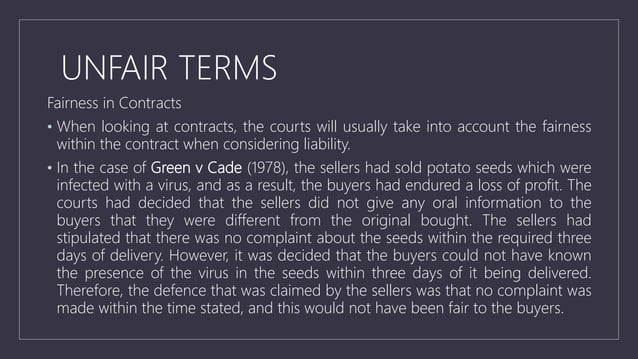 Term of contract, Exemption clauses | PPTX