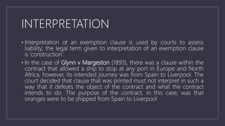 Term of contract, Exemption clauses | PPTX