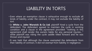 Term of contract, Exemption clauses | PPTX