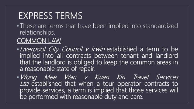 Term of contract, Exemption clauses | PPTX