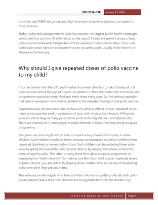 intensified pulse polio immunization 2016 | PDF